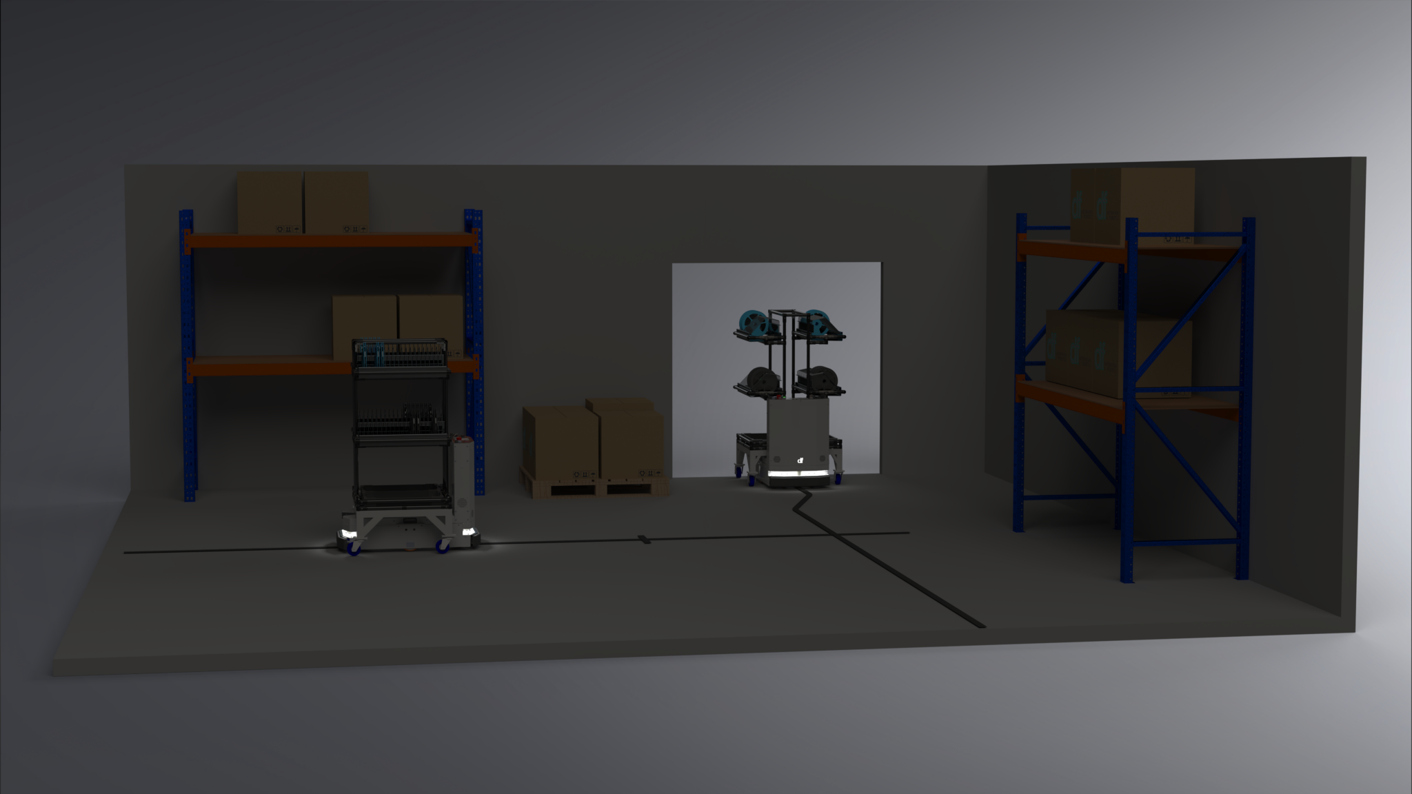 Role of AMR in a Dark Factory - DF Automation